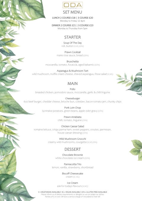 Lunch Menu | Osteria Due Amici | Italian Food Upminster High Street